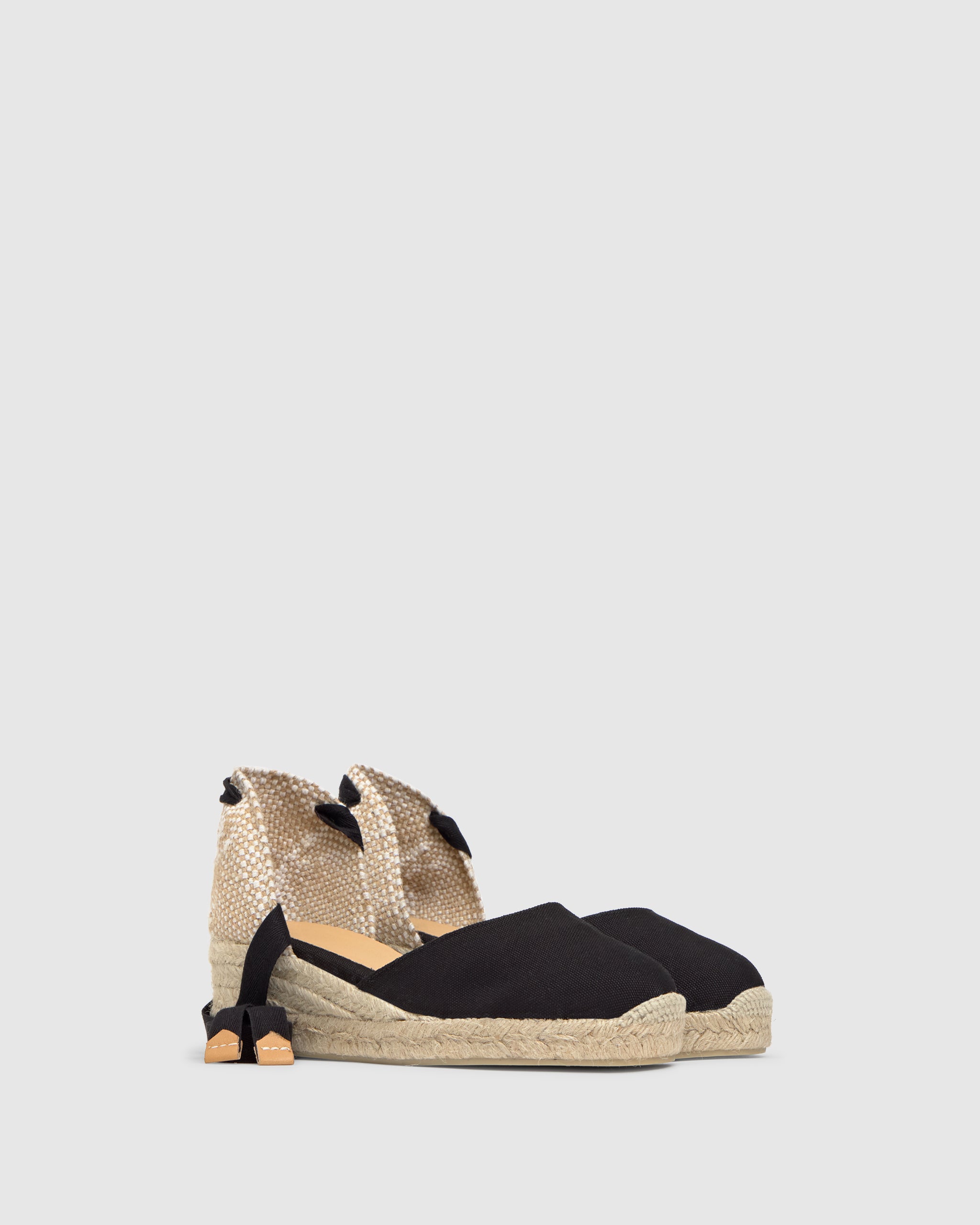 CASTAÑER ALPARGATAS WEDGE ESPADRILLES CARINA BLACK WOMEN'S – Castañer