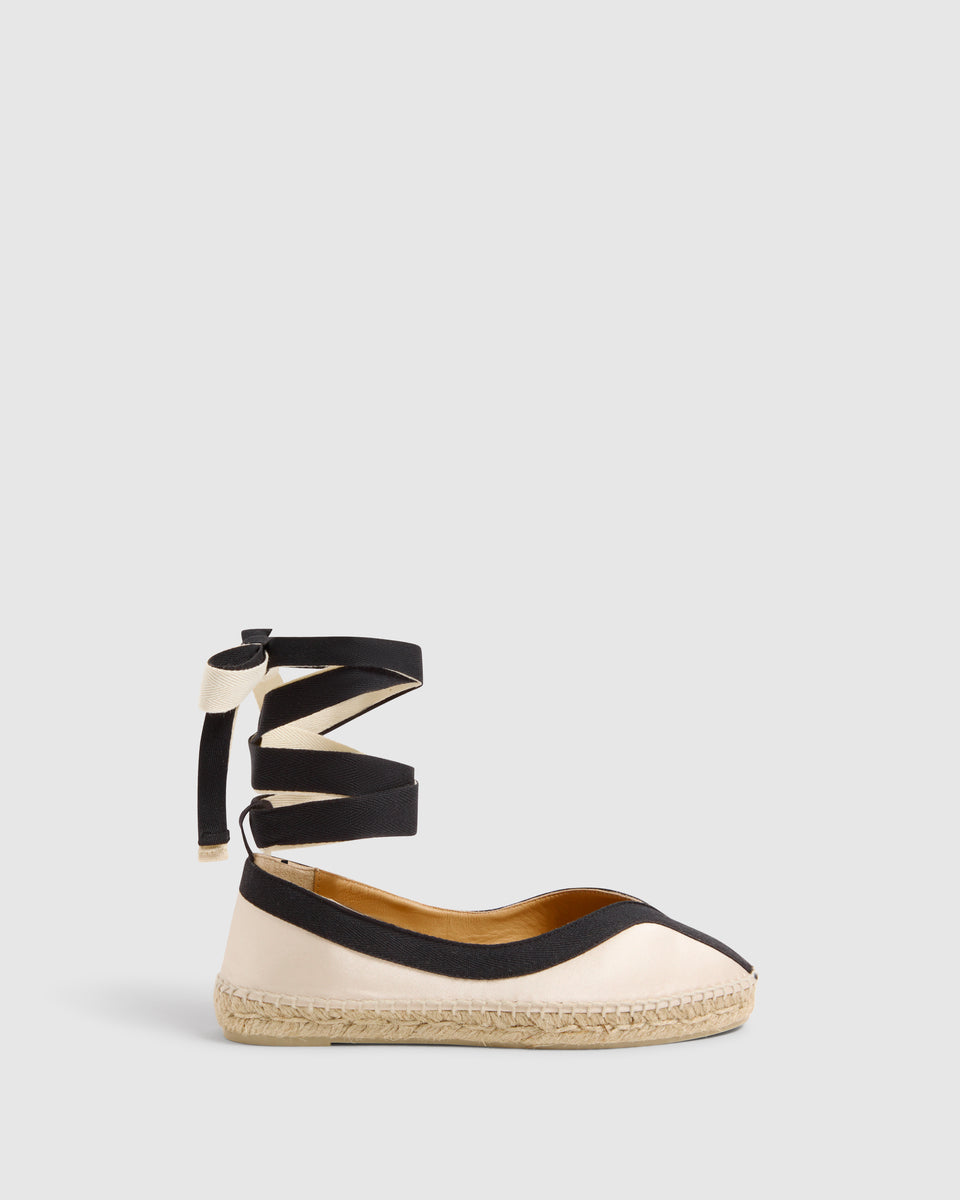Espadrilles Ballerina Espadrilles Champagne/Black Flat Women | Castañer